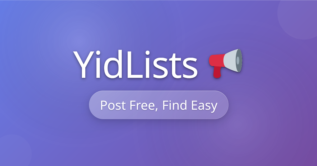 YidLists - Post Free, Find Easy